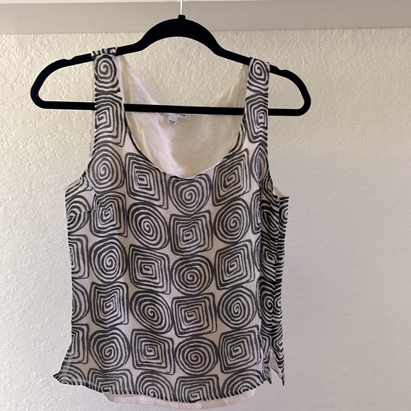 St. John | Tops | St John Silk Spring 207 Geometric Lined Tank Top ...